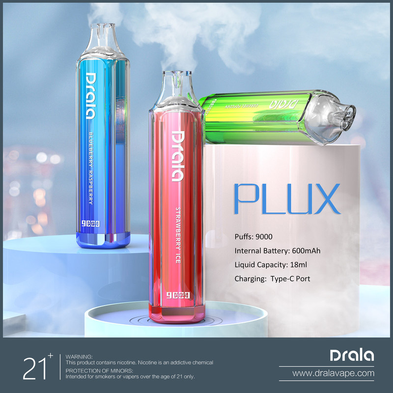 9000 Puffs Disposable Vape Pod 5% Nicotine Mesh Coil Rechargeable Battery
